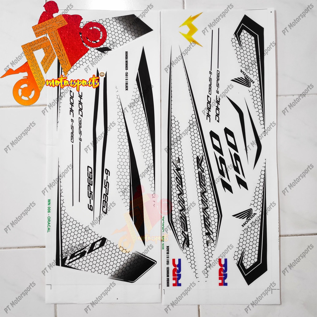 A Class Sticker Honda RS 150 Winner HRC Sticker Body Stripe Transparent ...