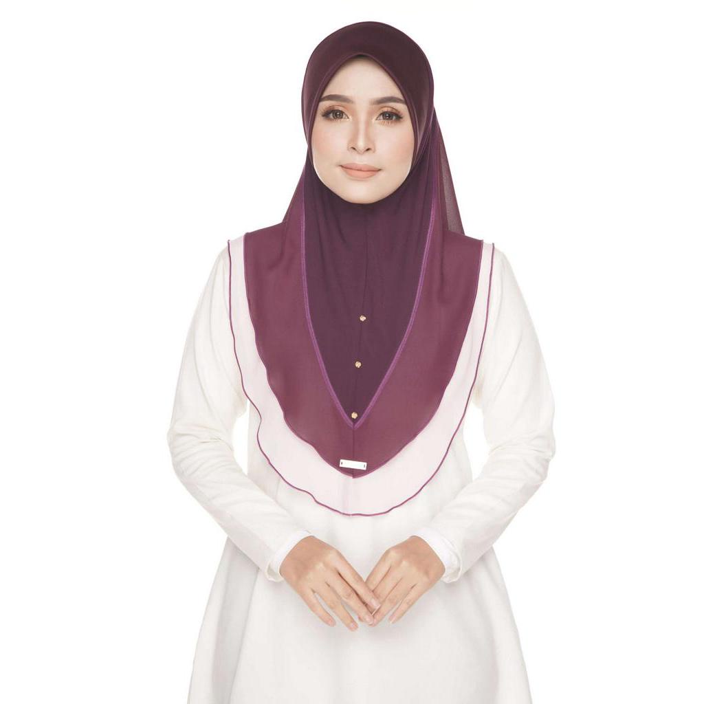 Anggun Contra M 2 Layer ( Ang Cont 048-Purple Burgundy ) | Shopee Malaysia