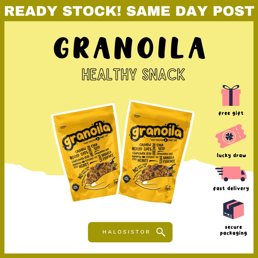 [FREE SHIPPING] Granoila Healthy Food / Granola Snack / Nuts / Kacang ...