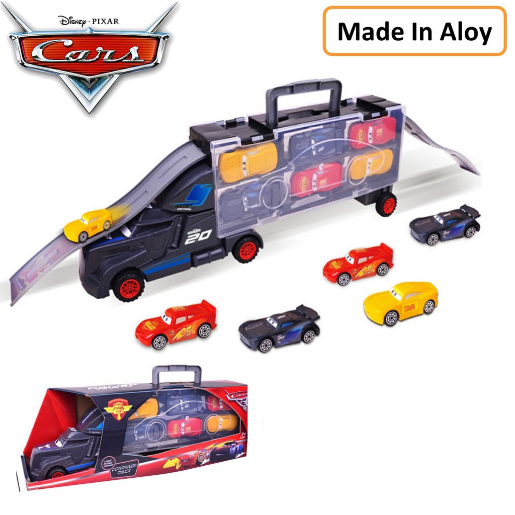 [Made In ALLOY - BESI] 6 in 1 Disney Pixar Cars Cabinet Truck Transport ...