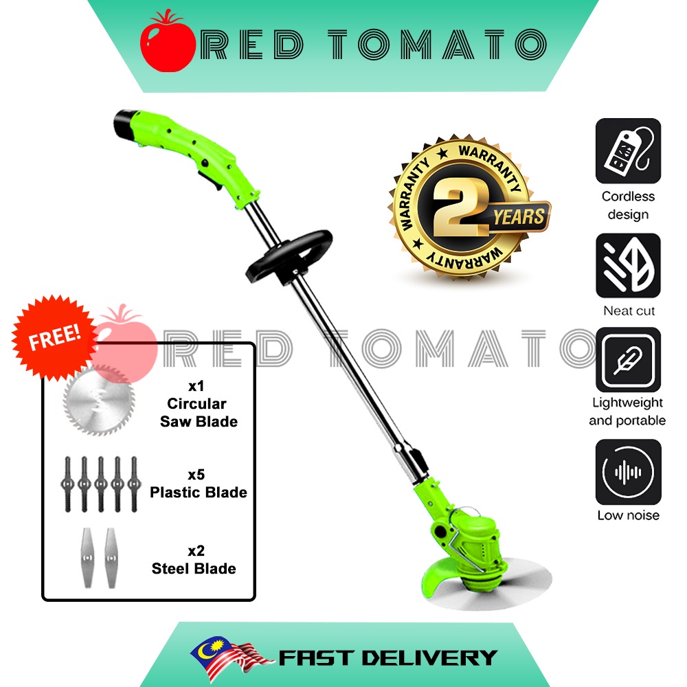 RED TOMATO 450W 12V Mesin Rumput Bateri Grass Cutter Electric Grass ...