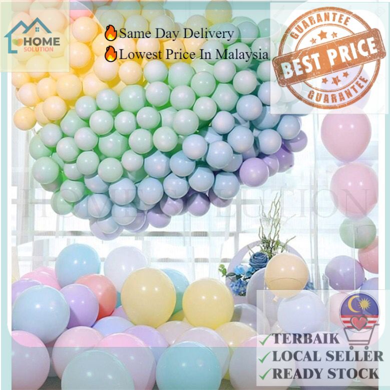 10 INCHES THICK MACAROON COLORFUL BALLON,WEDDING BIRTHDAY PARTY ...