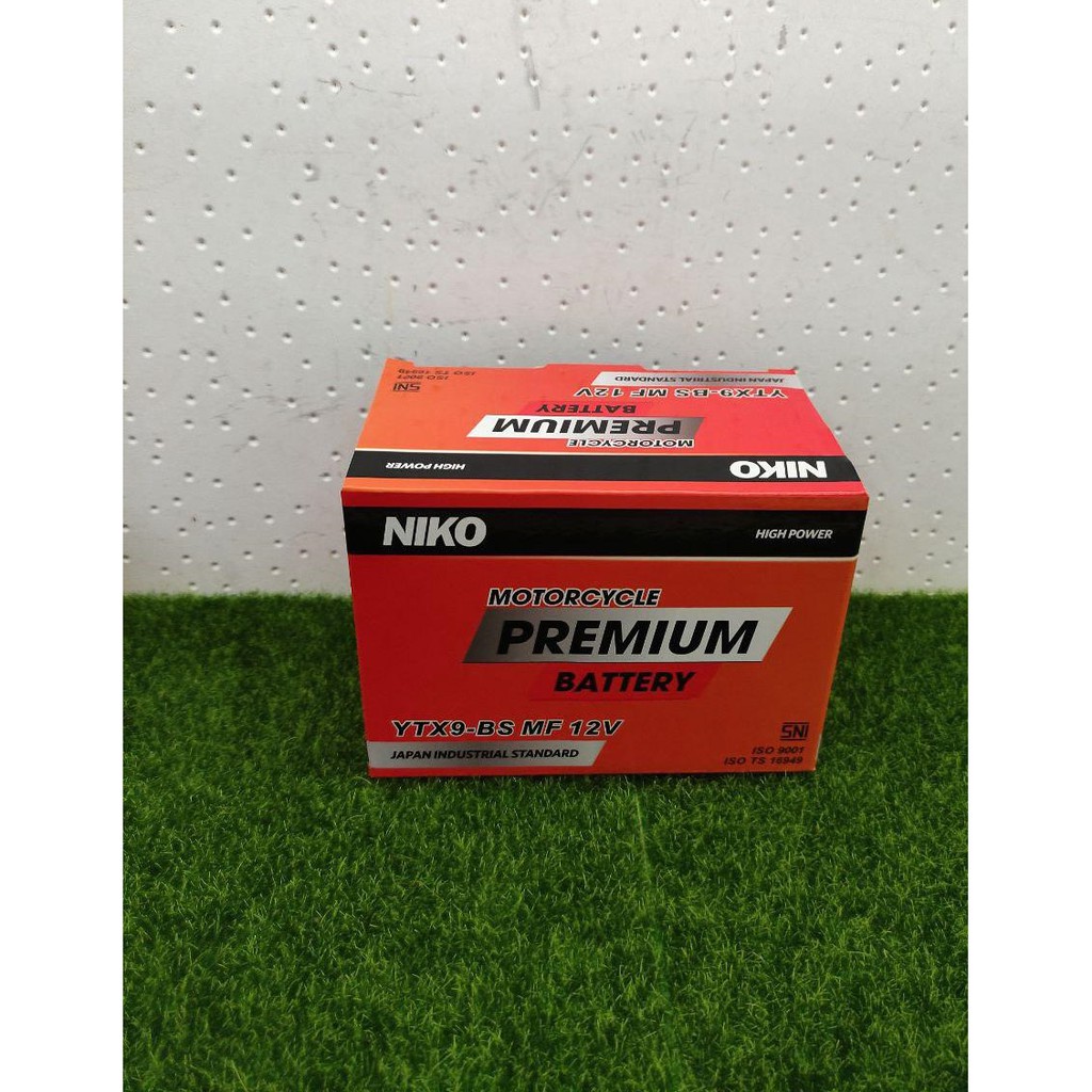 NIKO BATTERY YTX9-BS MF 12V/ BATERI MOTOR FOR KTM 390 DUKE / CBR 250 / GSF400 / NINJA 250 ...