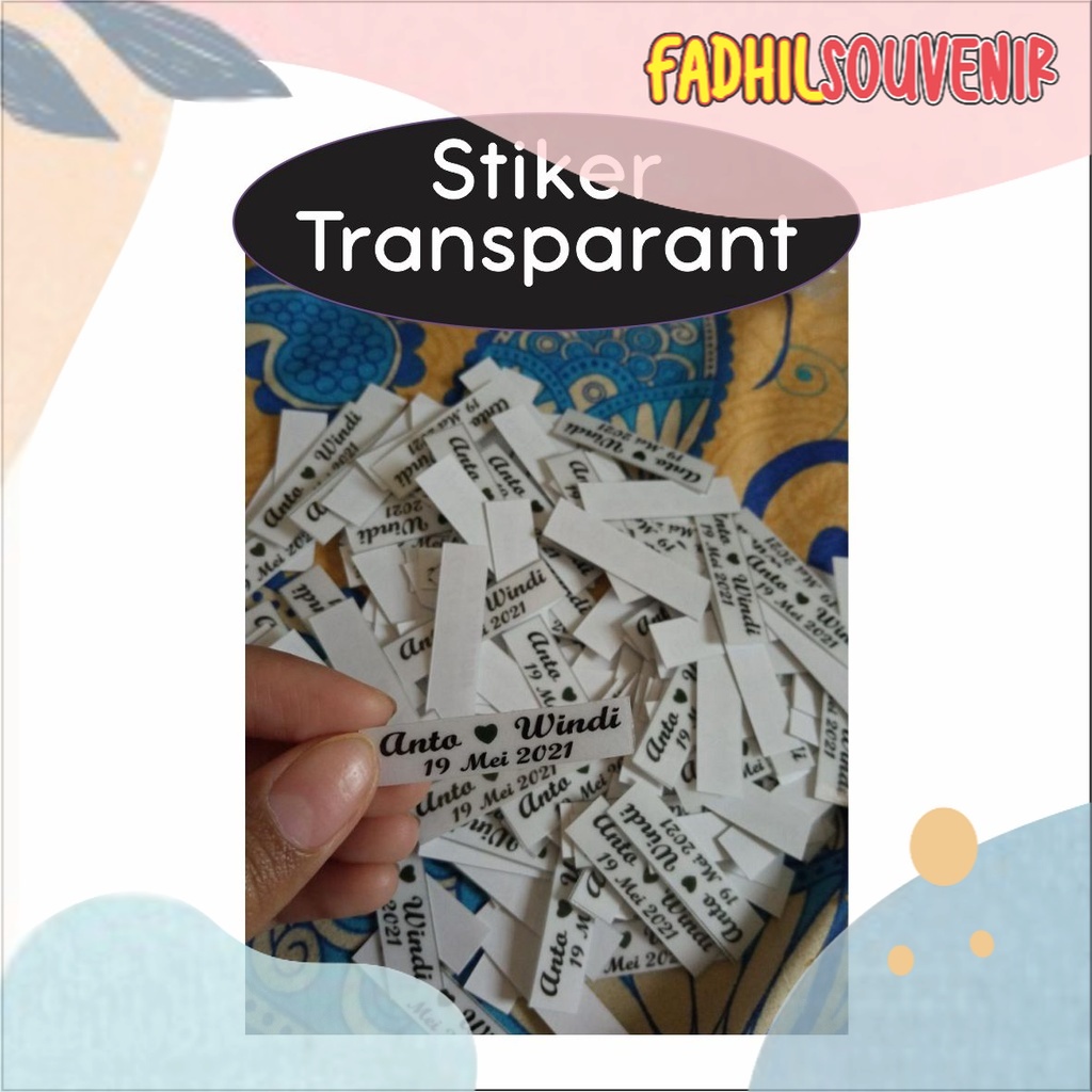 (live15) Transparent Name label Sticker souvenir wedding Sticker ...