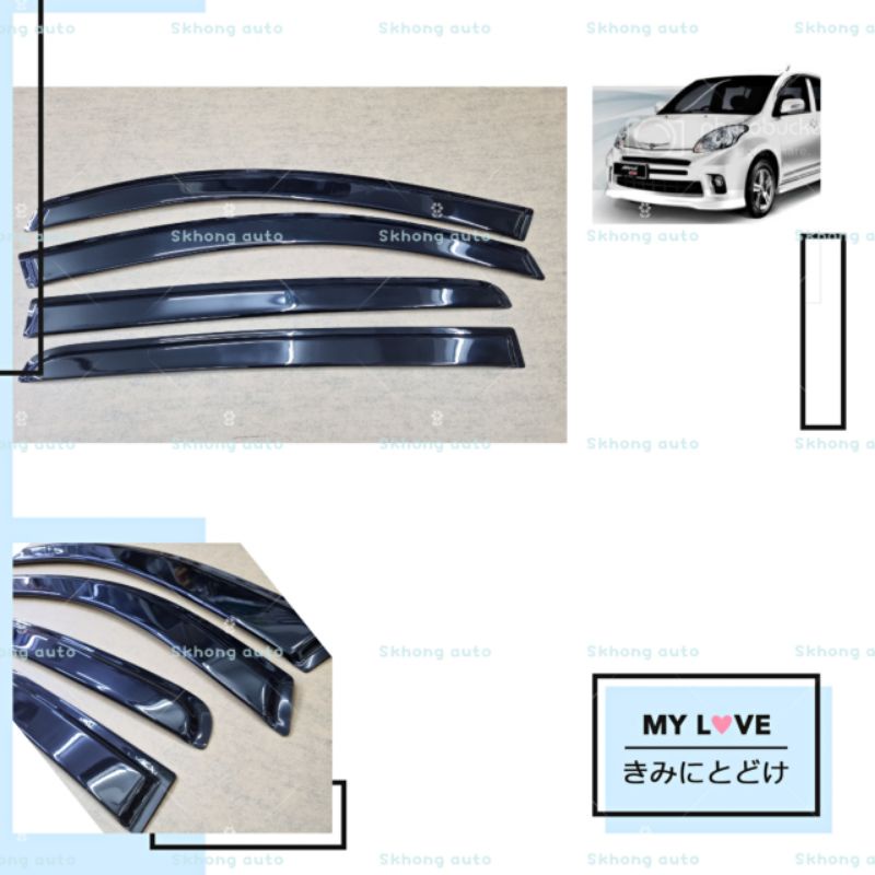 Perodua Myvi Old 2005-2011 Door Visor Air Press Window style Acrylic ...