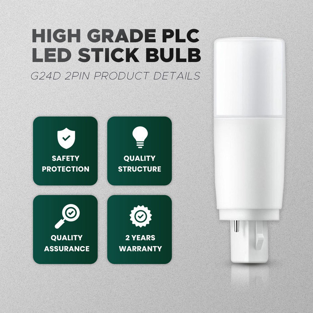8W/13W PLC(G24D-2PIN) LED STICK BULB MENTOL LAMPU LED | Shopee Malaysia