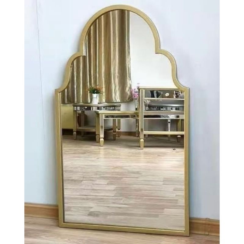 [READY STOCK] A2049 GOLD MODERN MIRROR WALL DECO 3D IRON CERMIN METAL ...