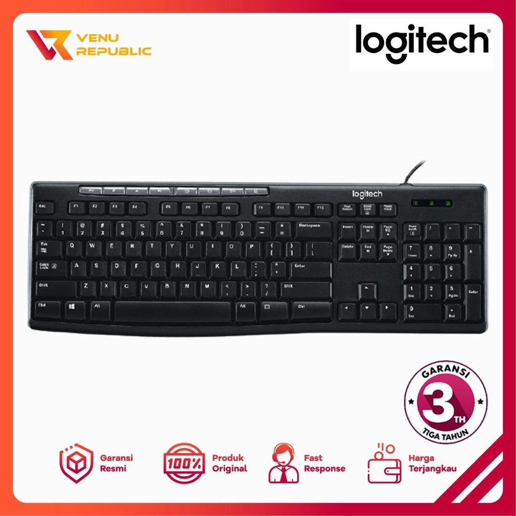 Logitech K200 Wired USB Keyboard - Original 3-year Warranty | Shopee ...