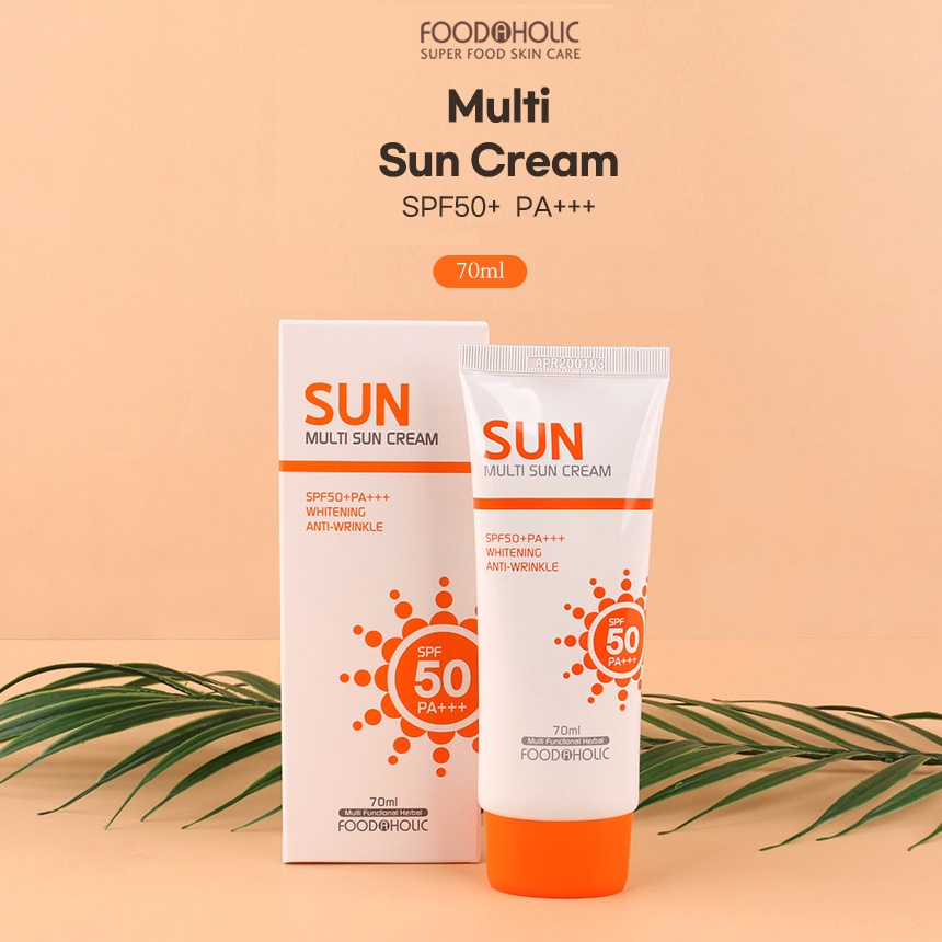 Foodaholic 3 in 1 multi sun cream SPF50+ PA+++70ml korea skin care ...