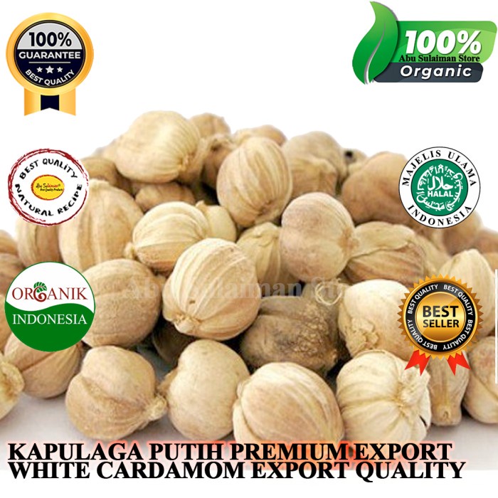 Premium White Cardamom 1 Kg / Indonesian White Cardamom Export Quality ...