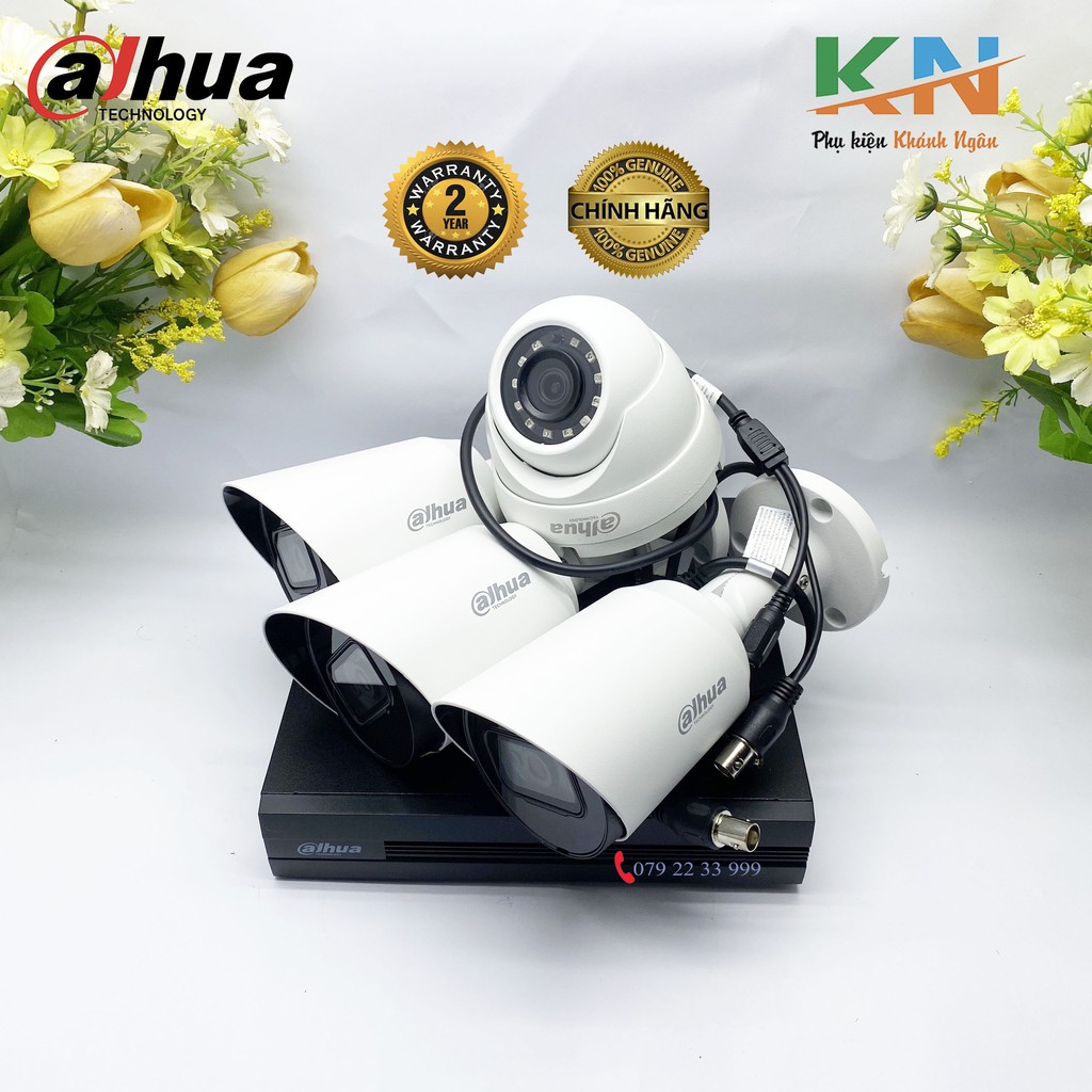 Set of 4 Dahua 2.0 cameras, 1200MP and 1200TP, genuine 1A04 recorder ...