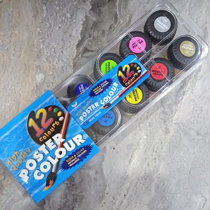 POSTER COLOUR (12COLOUR) | Shopee Malaysia