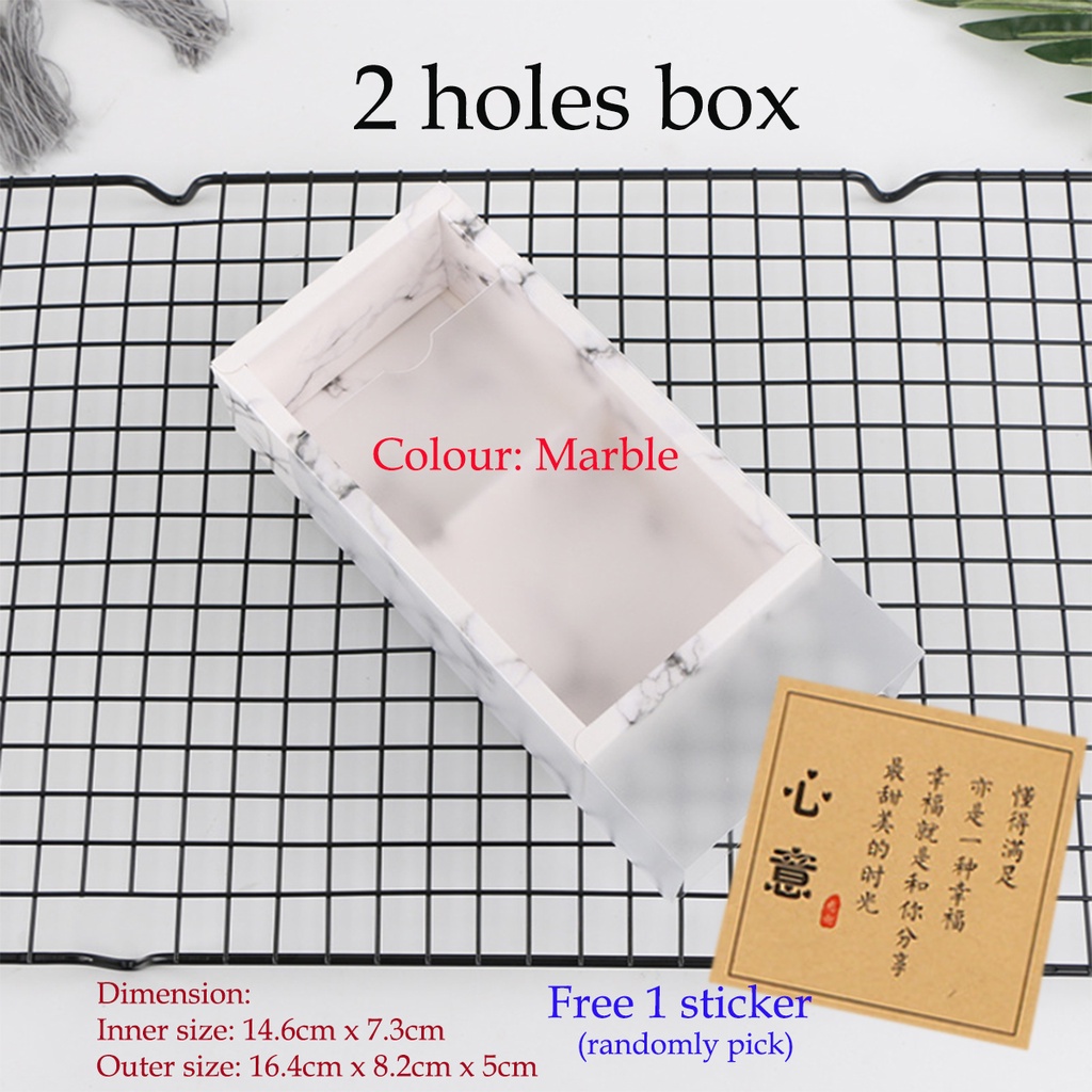 Frosted Cover Drawer Box Mooncake Box Food Packaging Gift Box 2 hole 4 ...