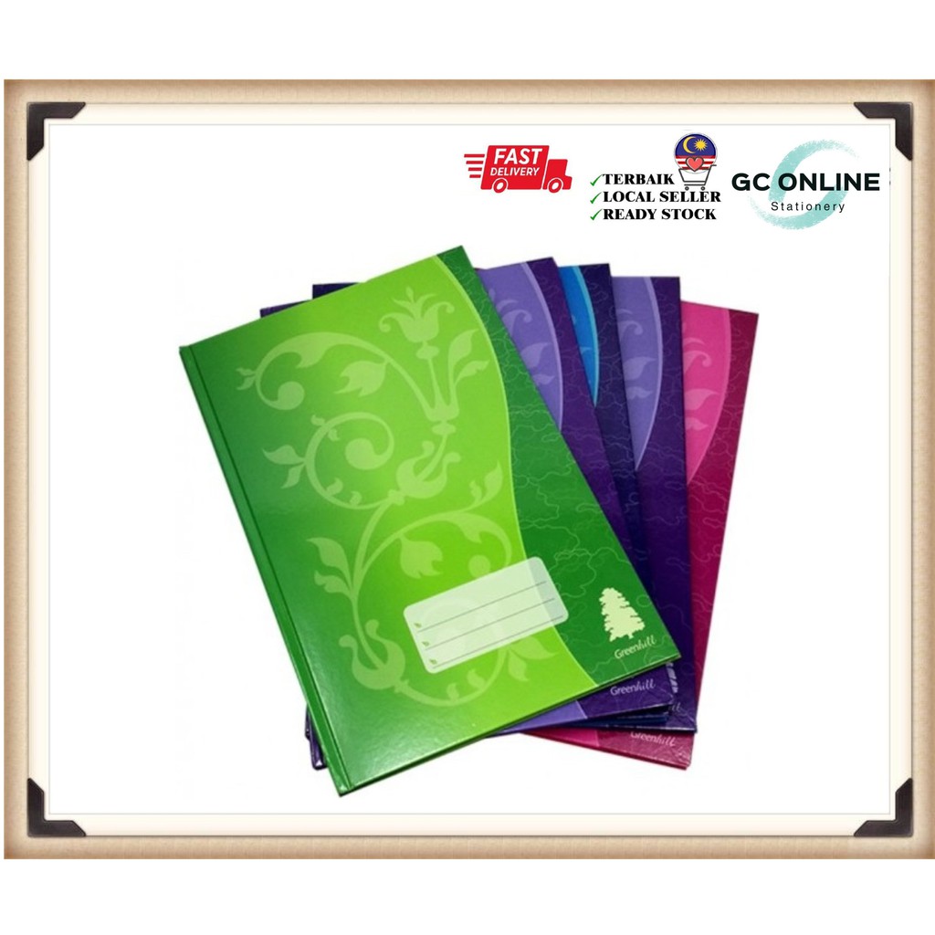 Greenhill F4 Hard Cover Foolscap Book / Fullscap Book / Buku Log 60gsm ...