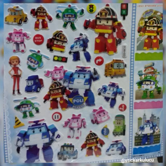 ROBOCAR POLI Poly jumbo robocar Sticker | Shopee Malaysia