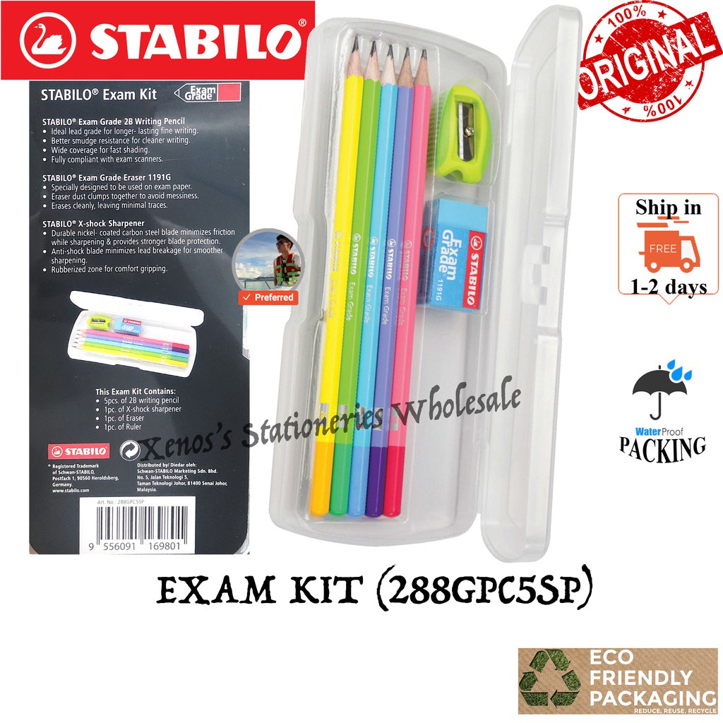 STABILO EXAM KIT (288GPC5SP) (READY STOCK / 100% ORIGINAL) | Shopee ...
