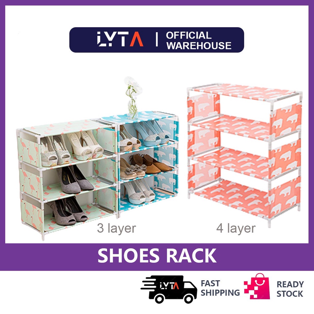LYTA HOME 3 Or 4 Shoes Rack Multipurpose Organizer Rak Kasut 三层或四层鞋架 ...