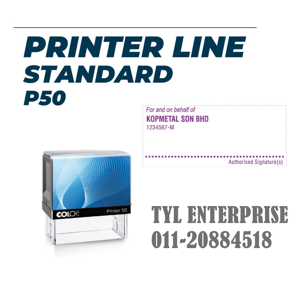 (P50) COLOP Printer Line-Standard / Self Inking Stamp Customize / Setem ...