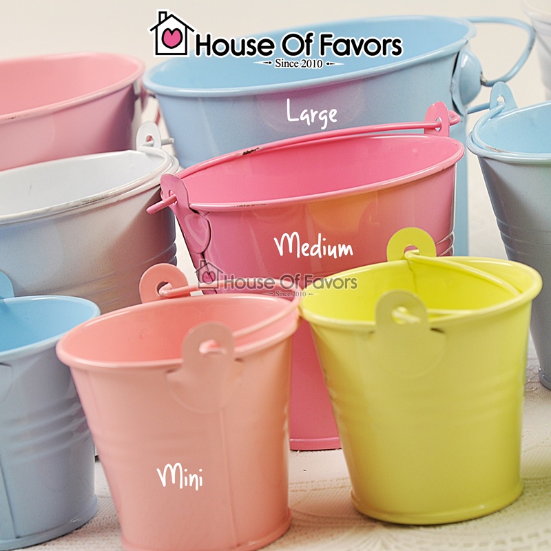 Miniature Tin Favor Pail Mini Pasu Besi Kecil Doorgift Kahwin Murah ...