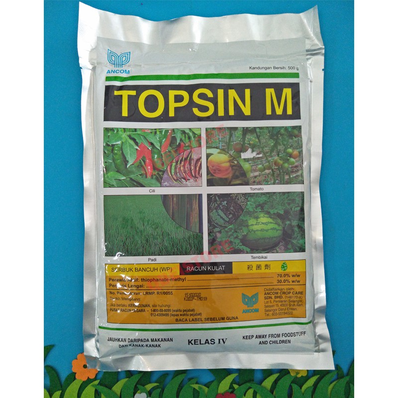 TOPSIN M 500g Ancom Serbuk Bancuh WP - Sesuai untuk tomato cili limau timun tembikai kacang ...