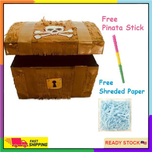 Pinata Pirate Treasure Chest Kids Favors Game Children Party FREE Stick ...