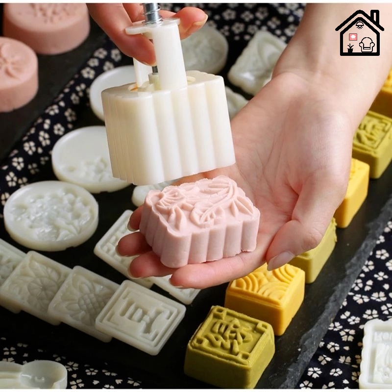Plastic 50g Moon Cake Form Mooncake Mould / Moon Cake Stamp Traditional ...