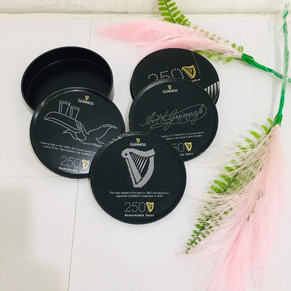 GUINNESS COASTERS BLACK LTD EDITION 3pcs per set | Shopee Malaysia
