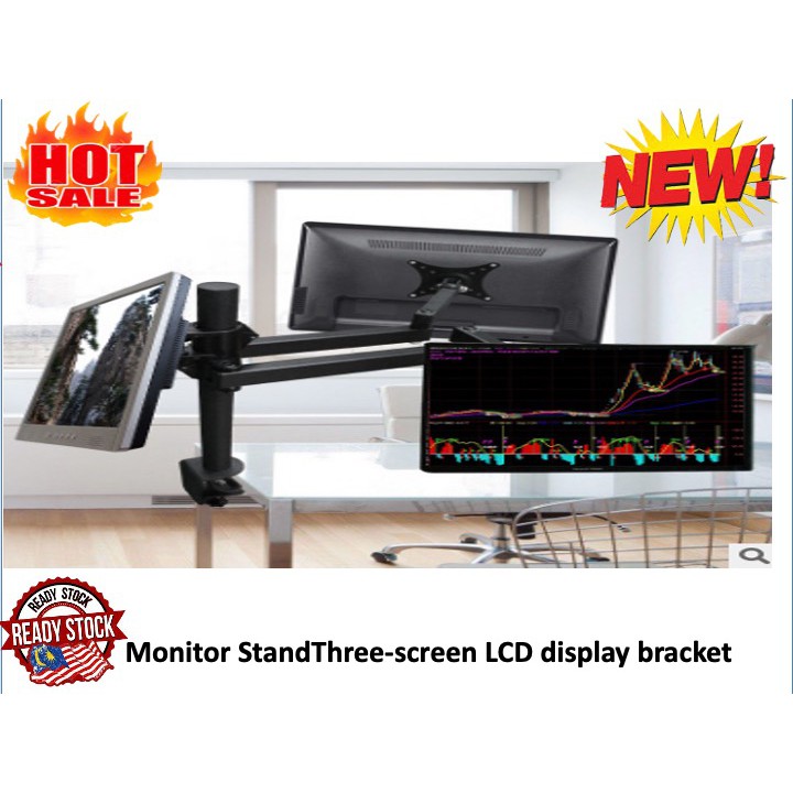 Monitor StandThree-screen LCD display bracket three-screen splicing ...