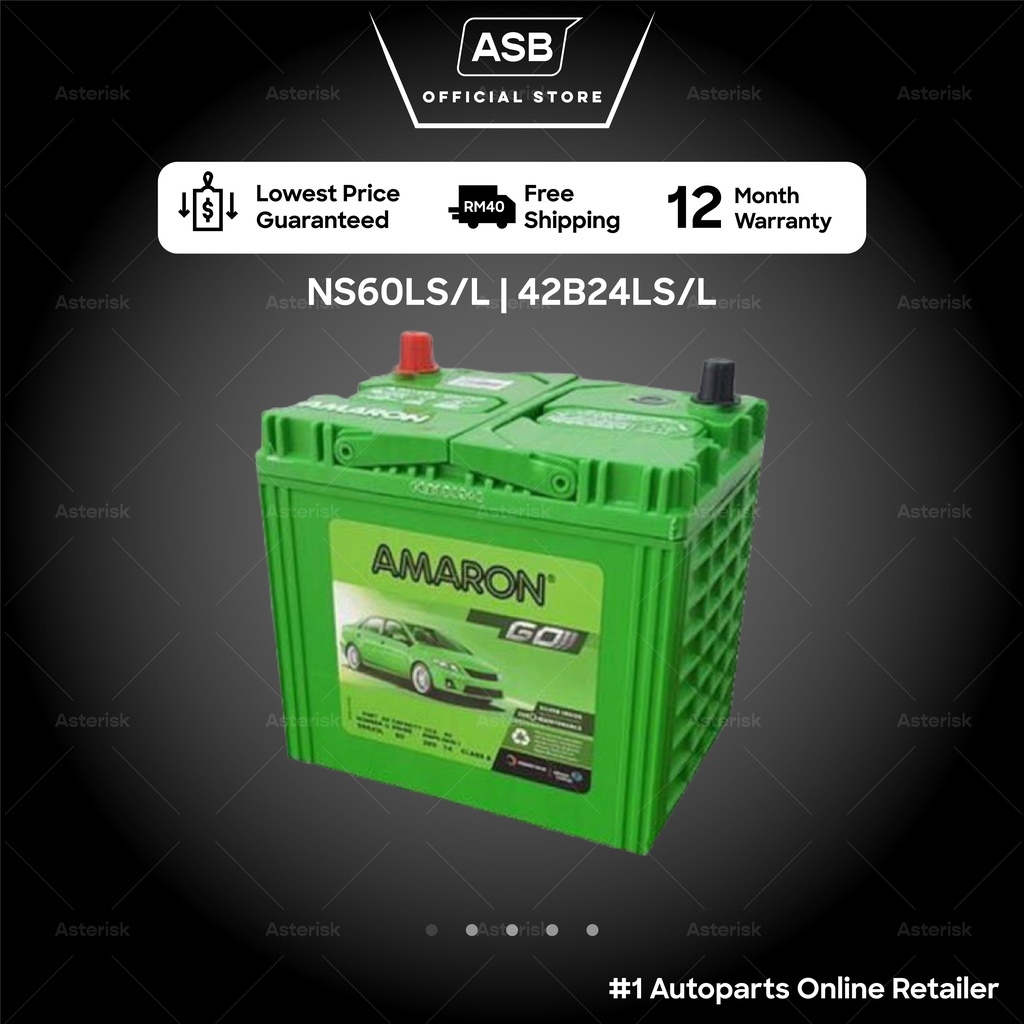 Amaron Battery NS60L NS60S Car Battery Bateri NS60L 46B24L Bateri Kereta Batteri Kereta Wira ...