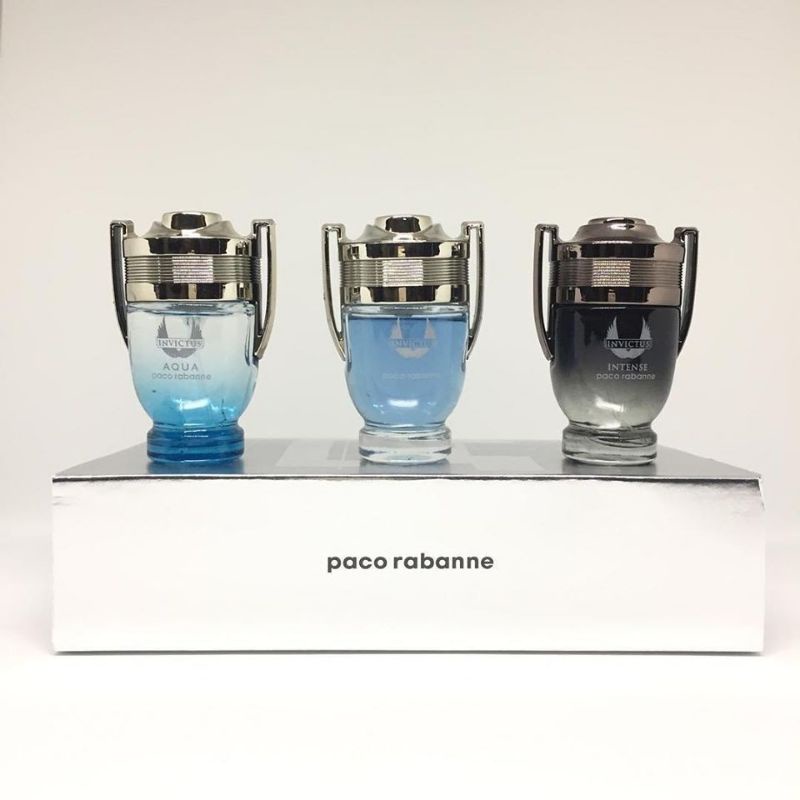 Original Paco Rabanne BRANDED GIFT SET BY PACO RABANNE INVICTUS 3x25ML ...