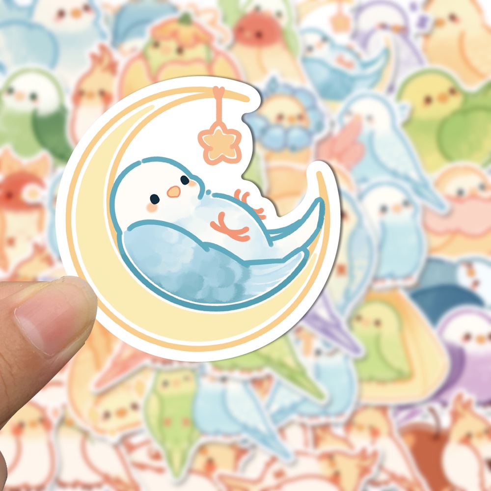40pcs Cartoon cute parrot Stickers Water Cup Laptop Decorative Cartoon ...