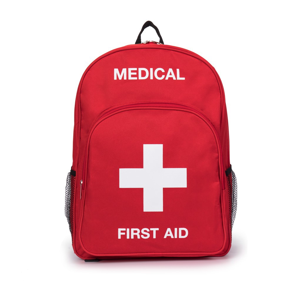First Aid Backpack Bag Empty Emergency Red First Aid Medical Backpacks ...