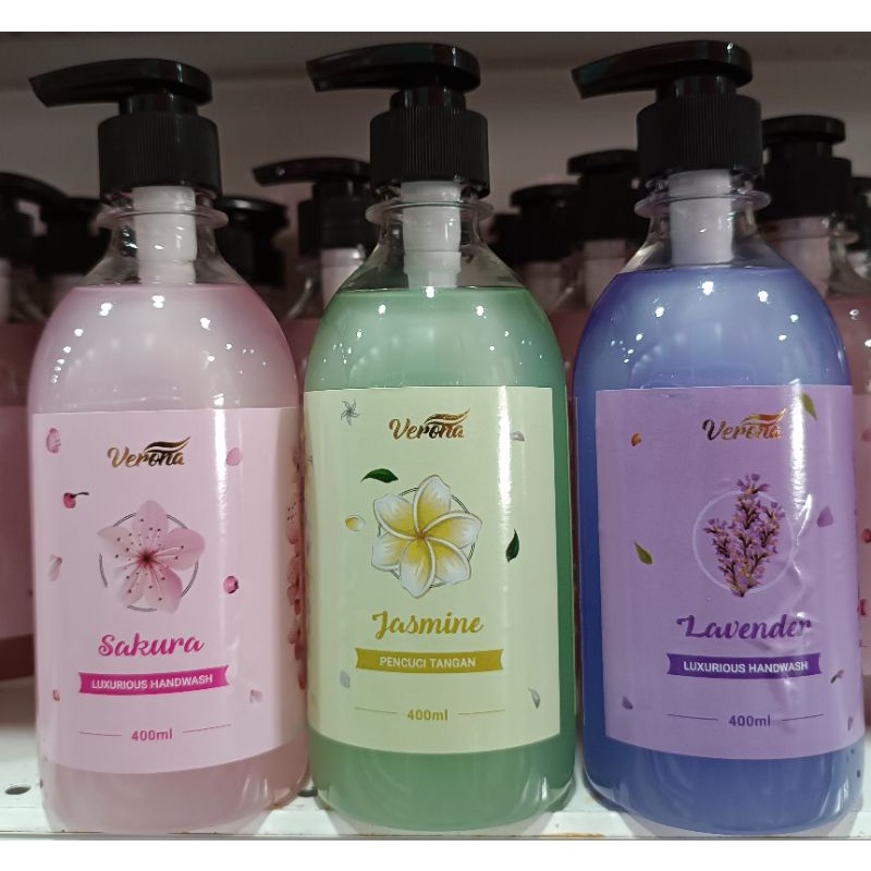 VERONA hand wash 400ml lavender/sakura/jasmine | Shopee Malaysia