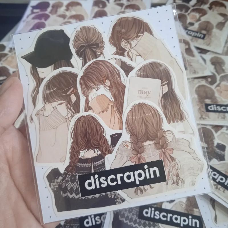 (DSP) 8 PCS GIRL STICKER / JOURNAL STICKER / AESTHETIC JOURNAL STICKER ...