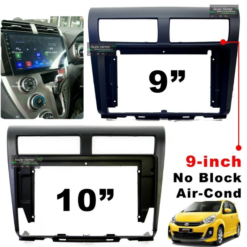 Android Player Casing(9"/10") Perodua Myvi Lagi Best 2012-2014(Black ...