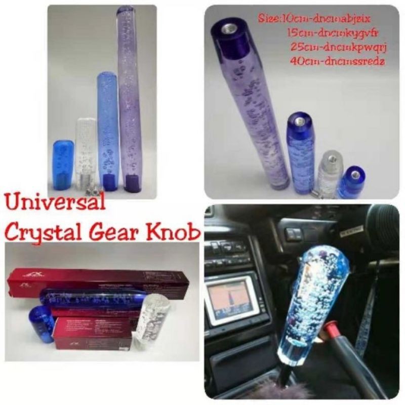 Bubble crystal Car Gear Shift Knob Manual Gear Stick shifter Lever knob ...