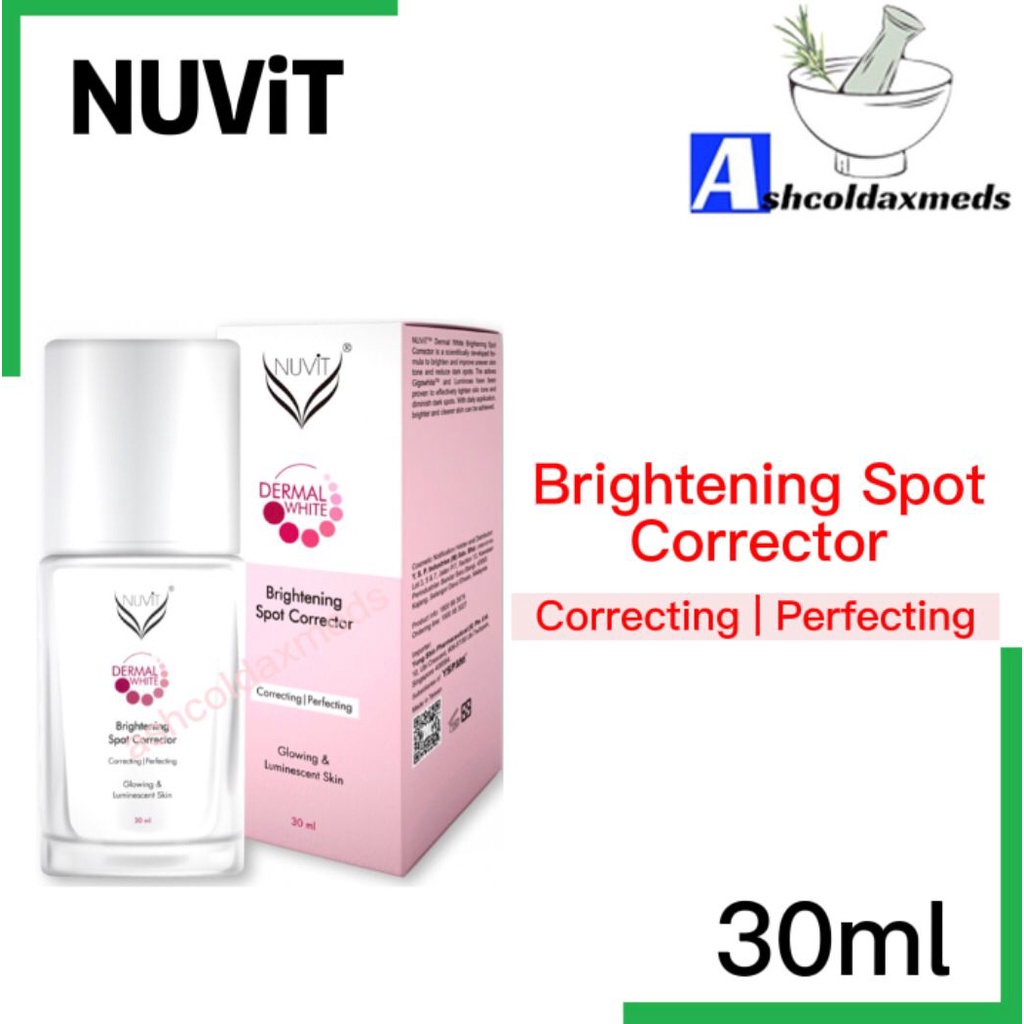 (NEW) NUViT Dermal White Brightening Spot Eraser / Spot Corrector 30ml ...