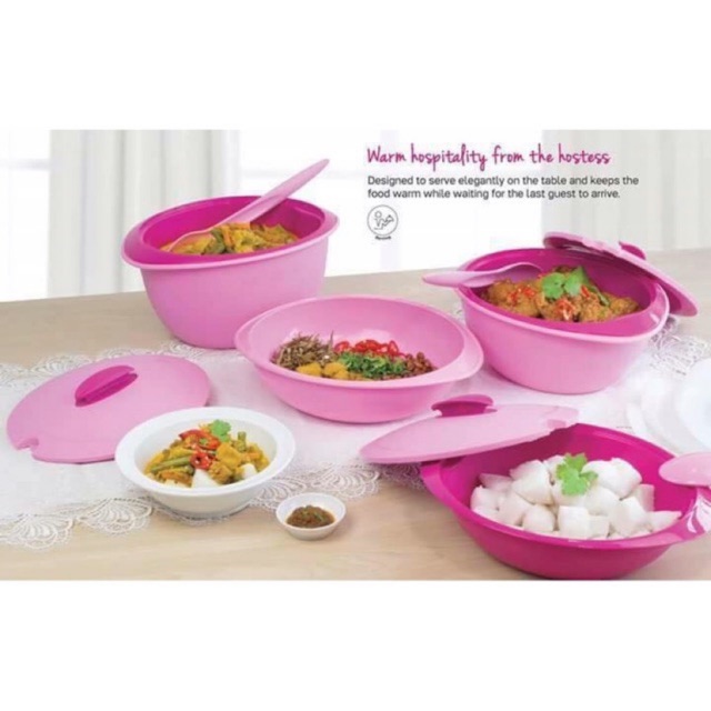 Tupperware Insulated Server Pink Set 3pcs | Shopee Malaysia