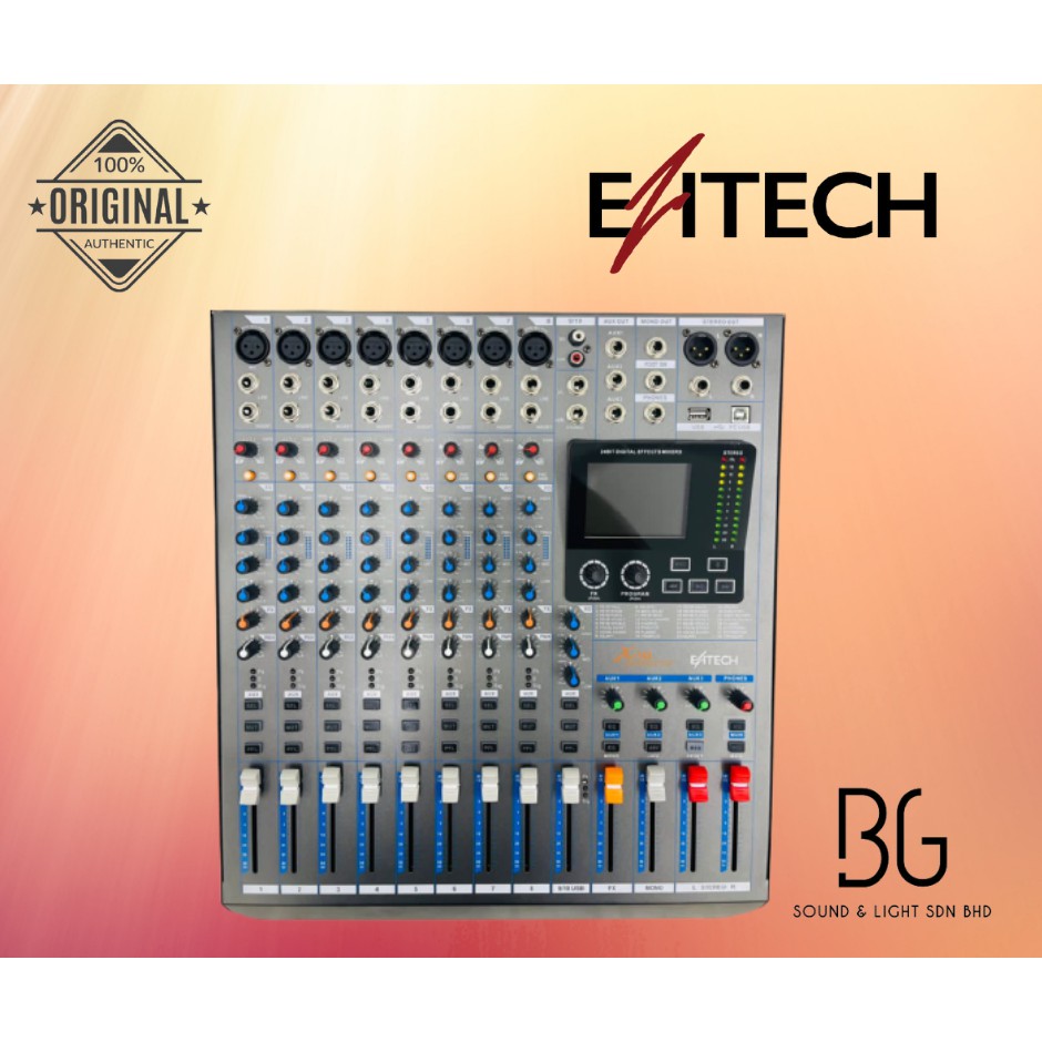 EZITECH X10 NEW ARRIVE 10CHANNEL COPACT MIXER WITH 24BIT DIGITAL EFFECT ...