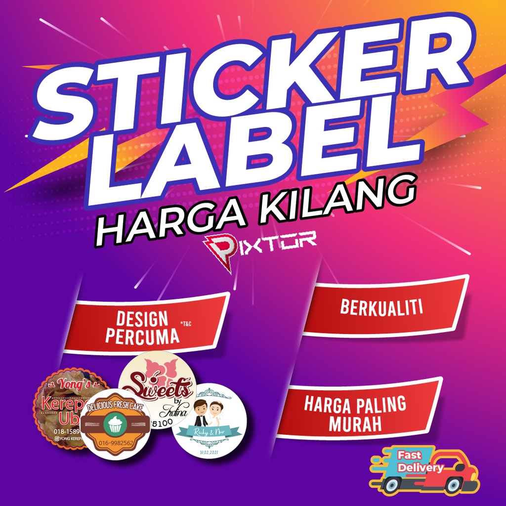 STICKER LABEL KUIH/BISKUT/AIR/FROZEN beserta Design Percuma | Shopee ...