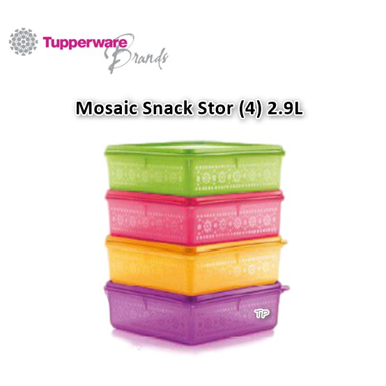 Tupperware Mosaic Snack Stor (4) 2.9L | Shopee Malaysia