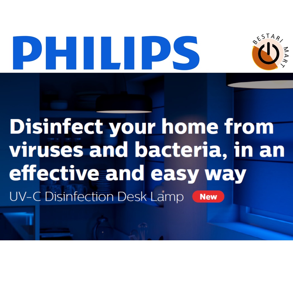 PHILIPS UVC Disinfection Desk Lamp (Silver / Rose Gold) | Shopee Malaysia