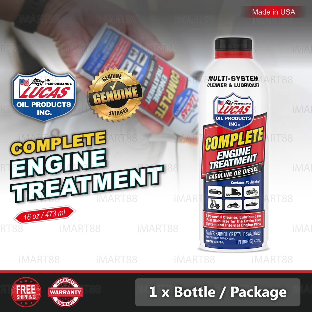 LUCAS Oil Complete Engine Treatment Gasoline Diesel Multi-System ...