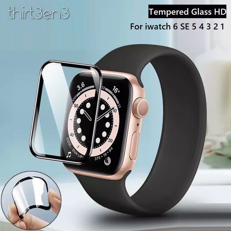 3D Curved Edge HD Tempered Glass for iWatch Series 8 7 SE 6 5 4 3 2 1 ...
