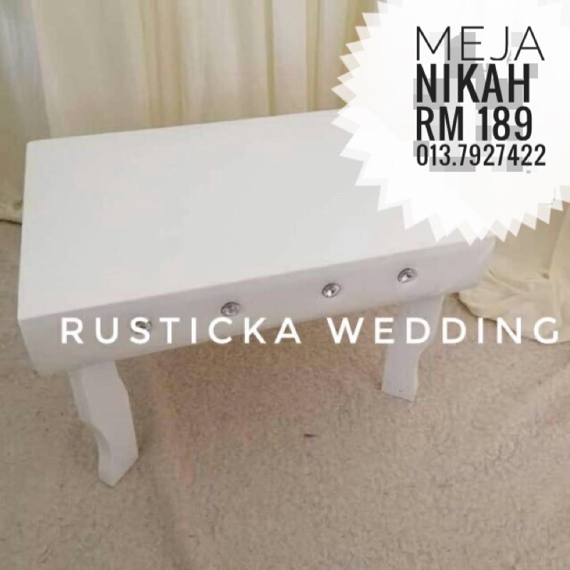 Meja Nikah Pelamin Meja Akad Nikah Console Table Wedding Table | Shopee ...