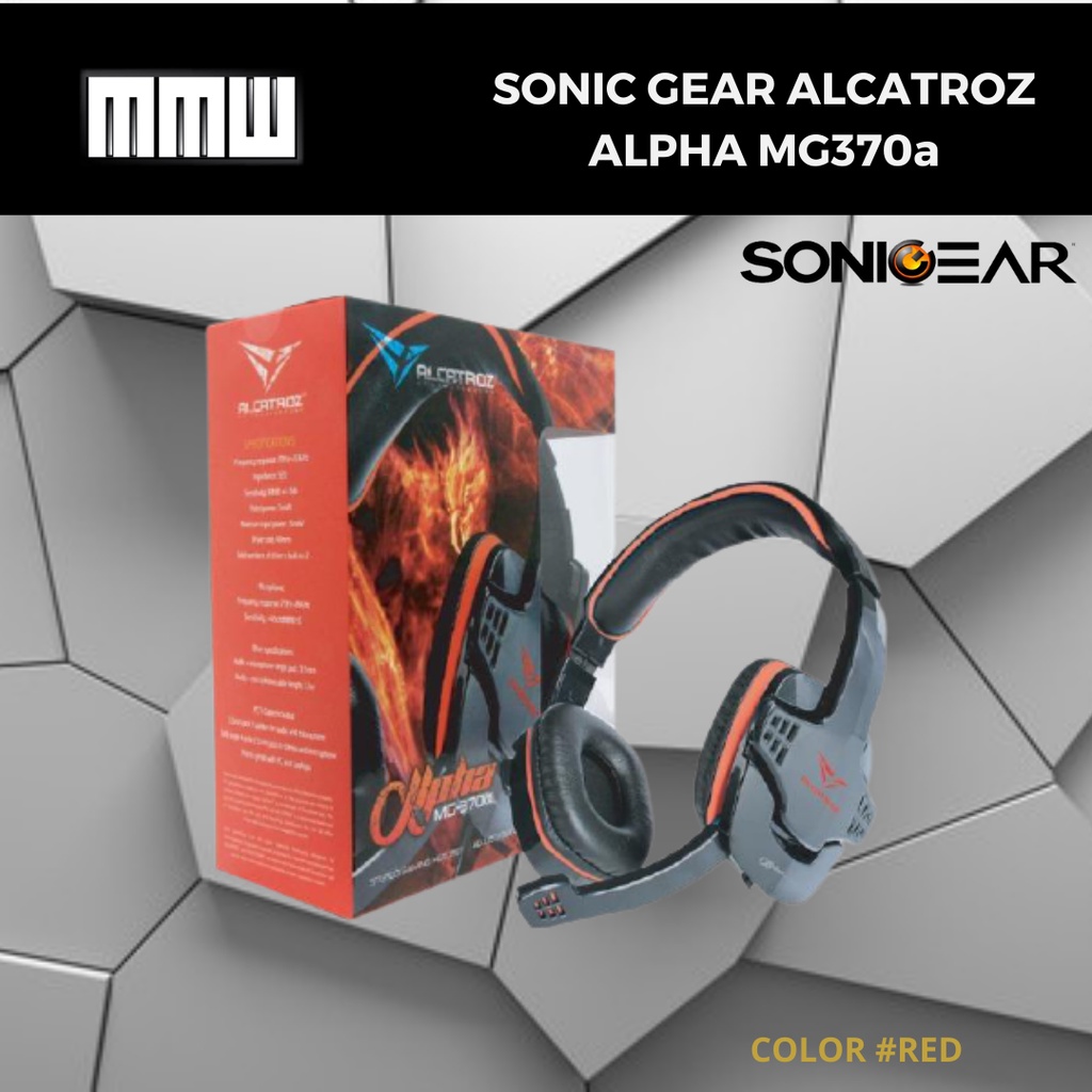 Sonic Gear Alcatroz Alpha MG370 - Black Stereo Gaming Headset with Mic ...