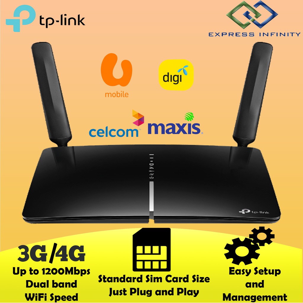 TP-Link Archer MR600 4G AC1200 Dual Band Gigabit SIM Modem Wireless ...