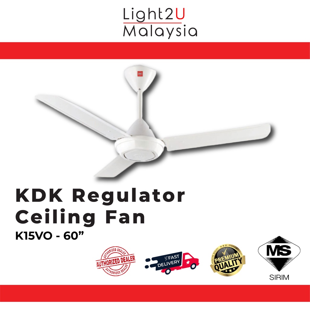 KDK Regulator Ceiling Fan K12VO K15VO K12VOPBR K15VOPBR K12WO K15WO ...