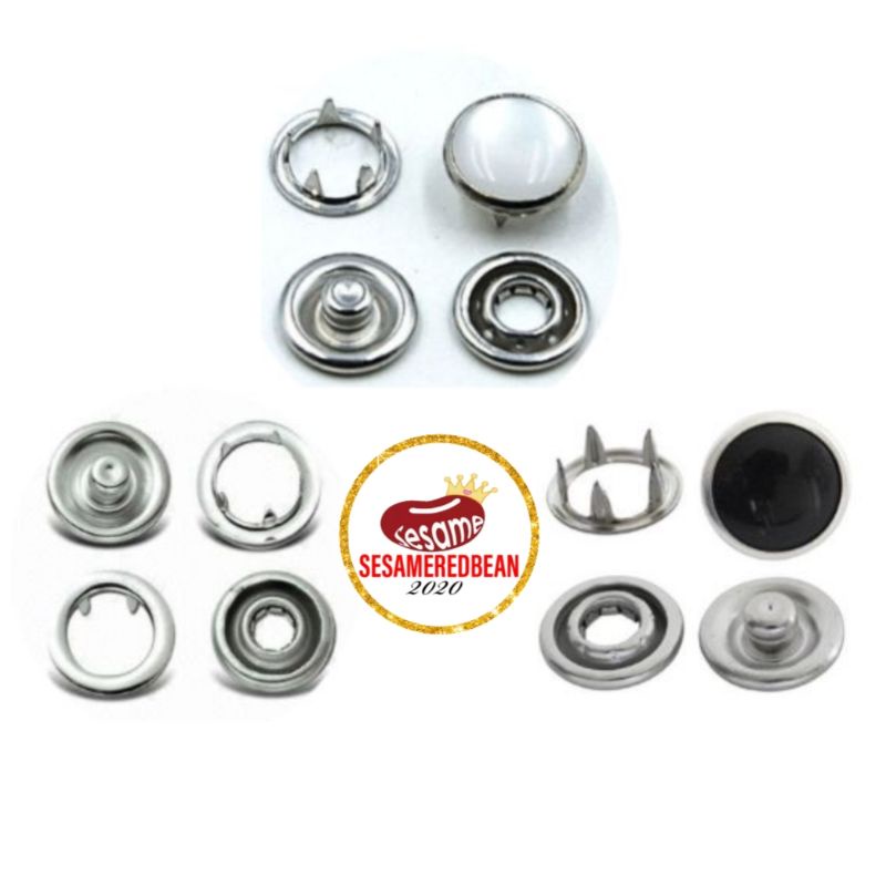 butang ketip kosong butang snap besi pearl mutiara button Snap Besi ...