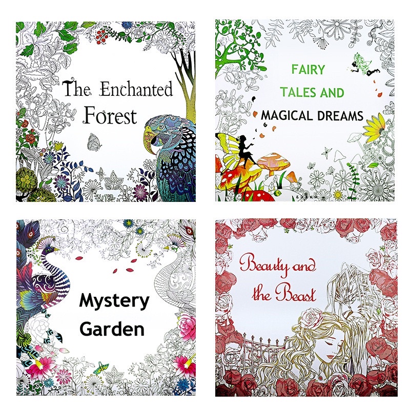 Secret garden coloring book (big) | Shopee Malaysia